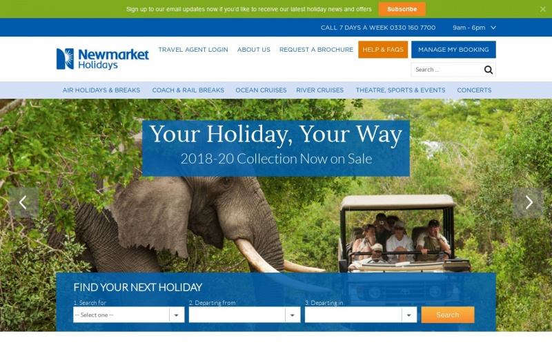 Newmarket Holidays Discount Codes January 2025 - Voucher Ninja